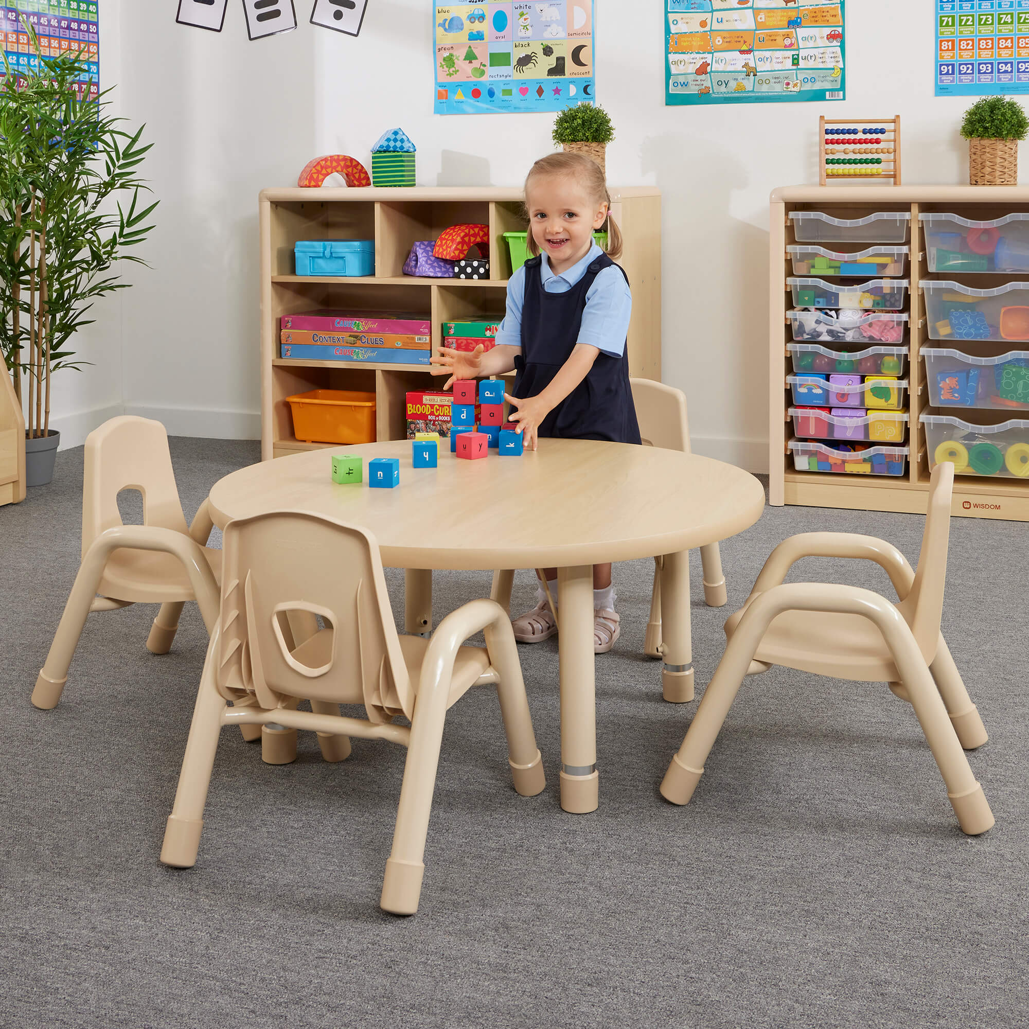Height Adjustable Round Table | Profile Education
